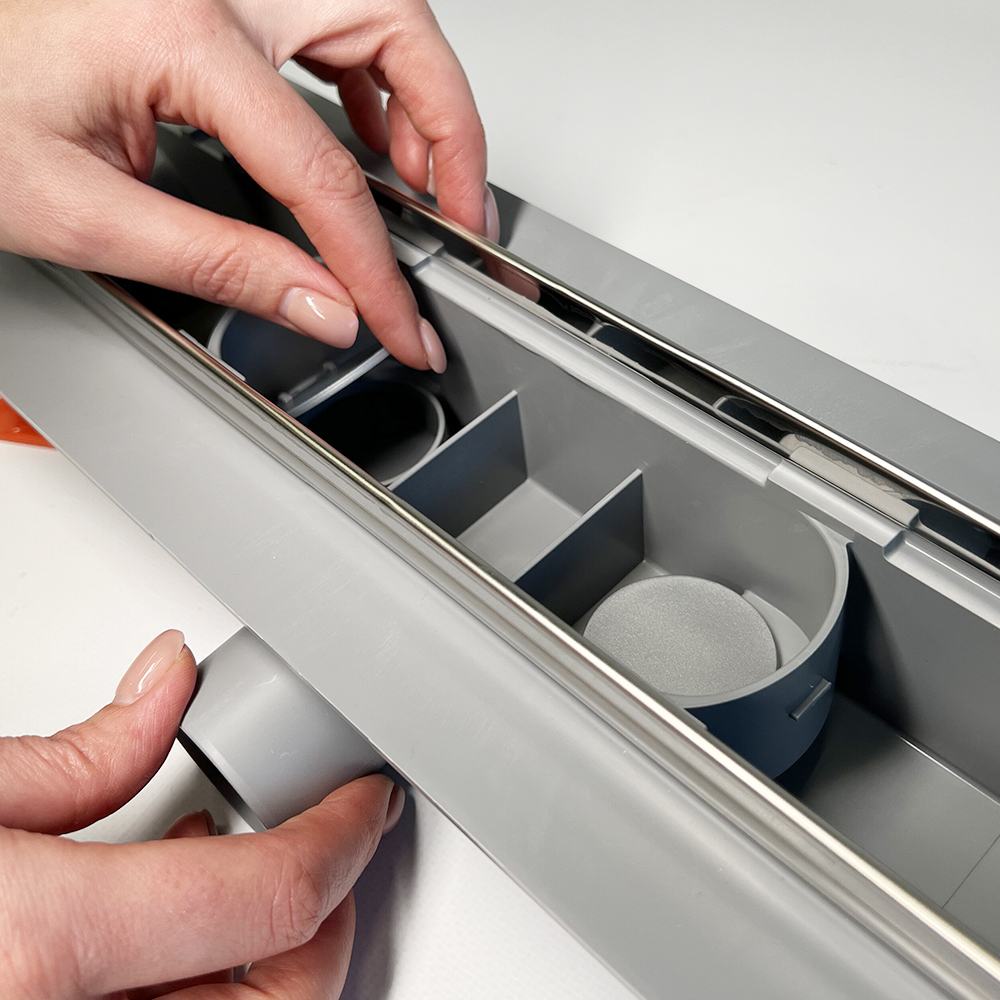 Душевой канал CH 650 HN1 65 см с фланцем, горизонтальный выход, решетка ...