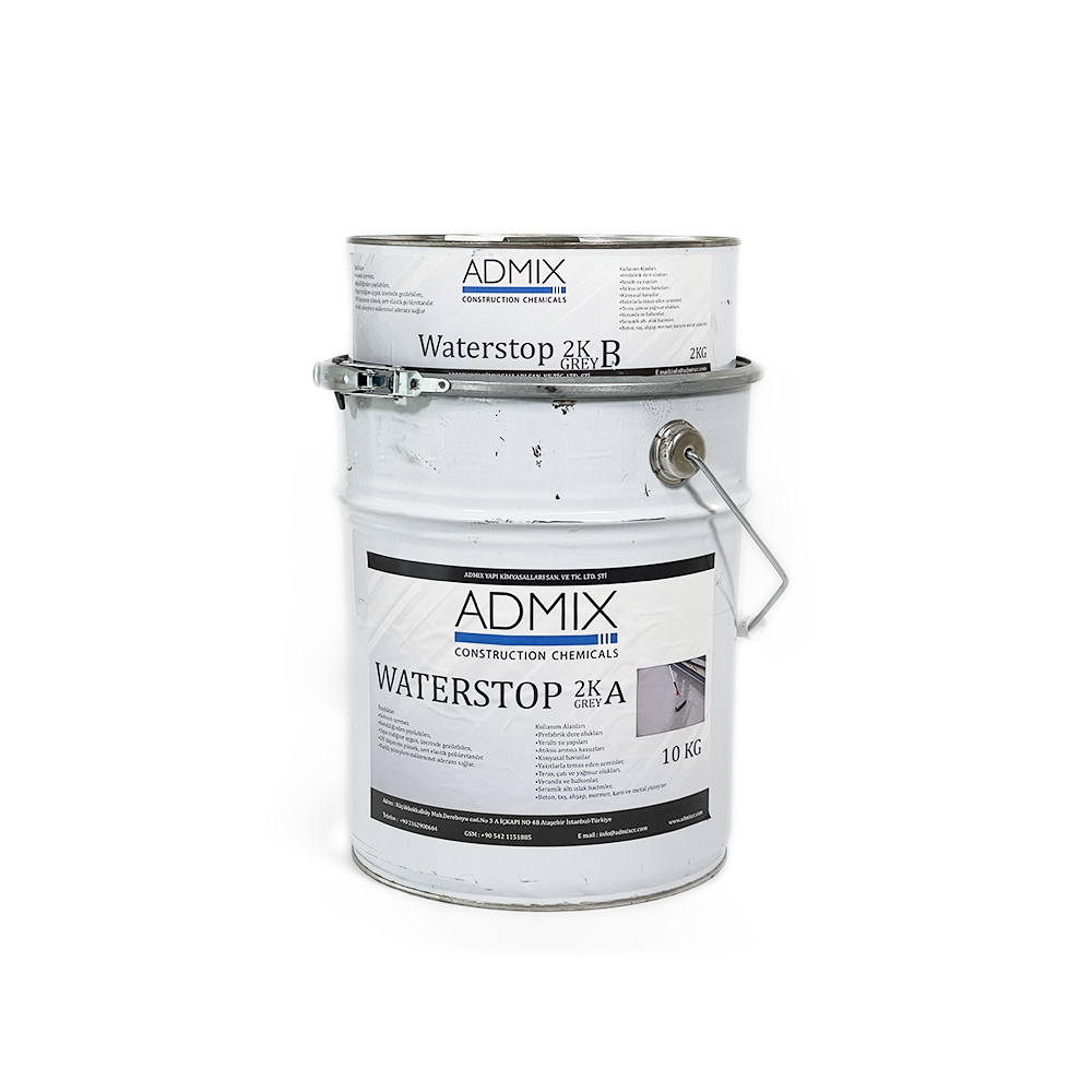 Two-component liquid waterproofing membrane Waterstop 2K, gray, 12 kg ...