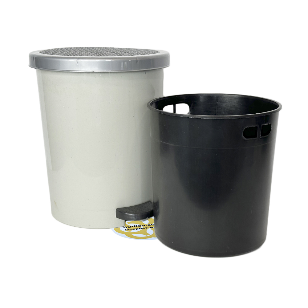 Bucket with pedal GRAY 11L with internal container, plastic, gray SNMZ ...