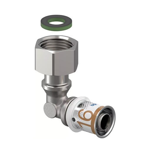 Press elbow with union nut Ø16-G1/2"Uponor S-Press PLUS Uponor — Buy | 1070612
